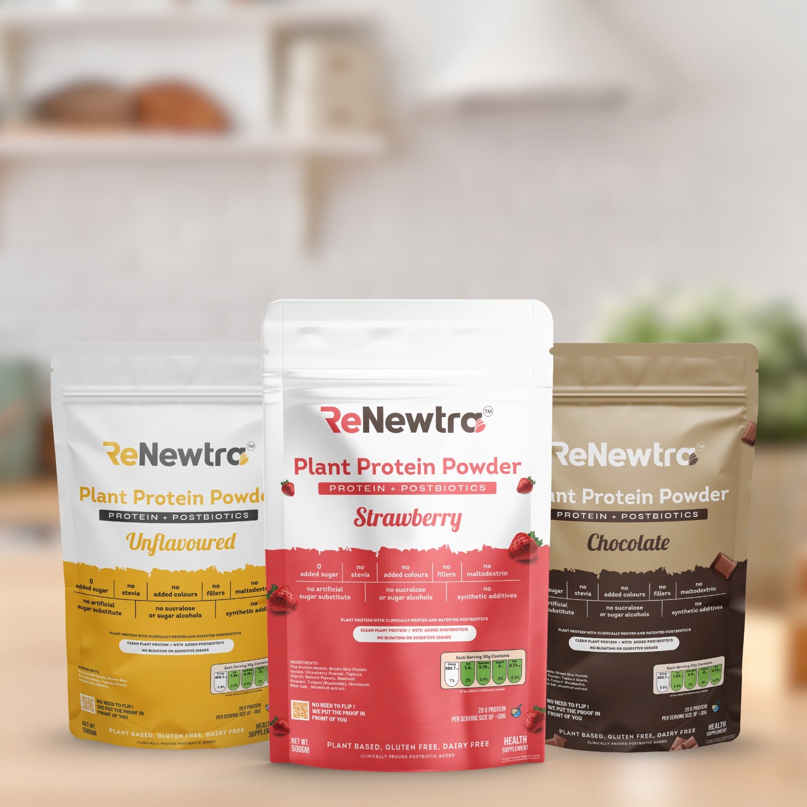 India's First Front Of Pack Label Plant Based Protein Powder – Renewtra ...